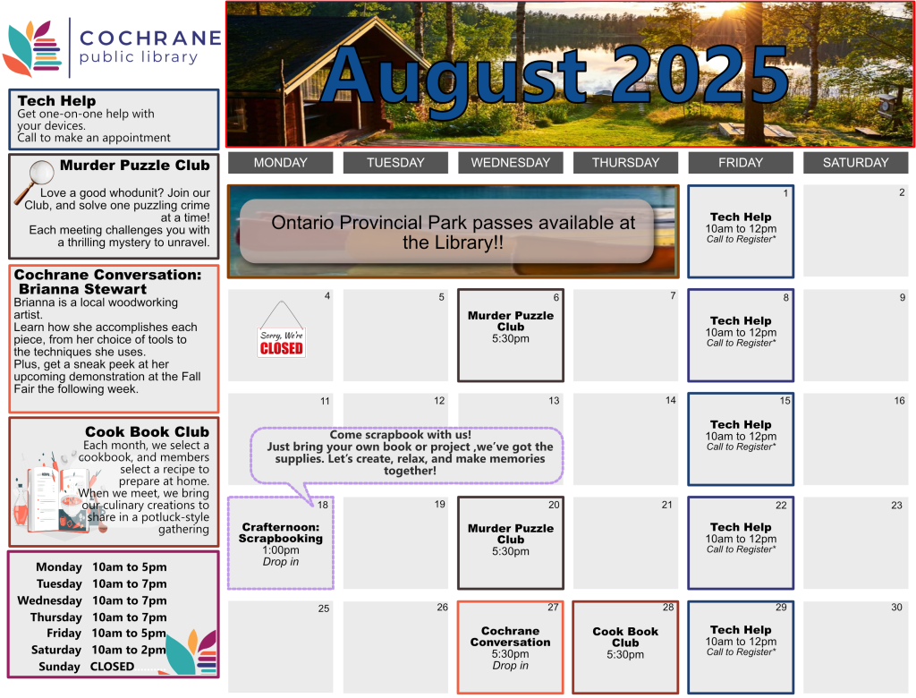 Programs - Cochrane Public Library
